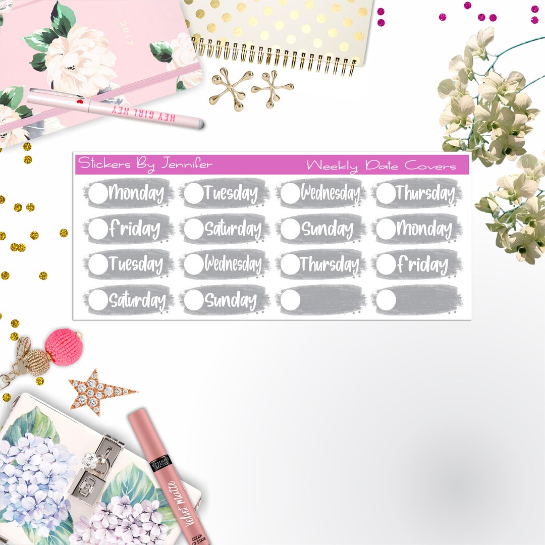 P-101/days of the Week Headers Monday-sunday Planner - Etsy