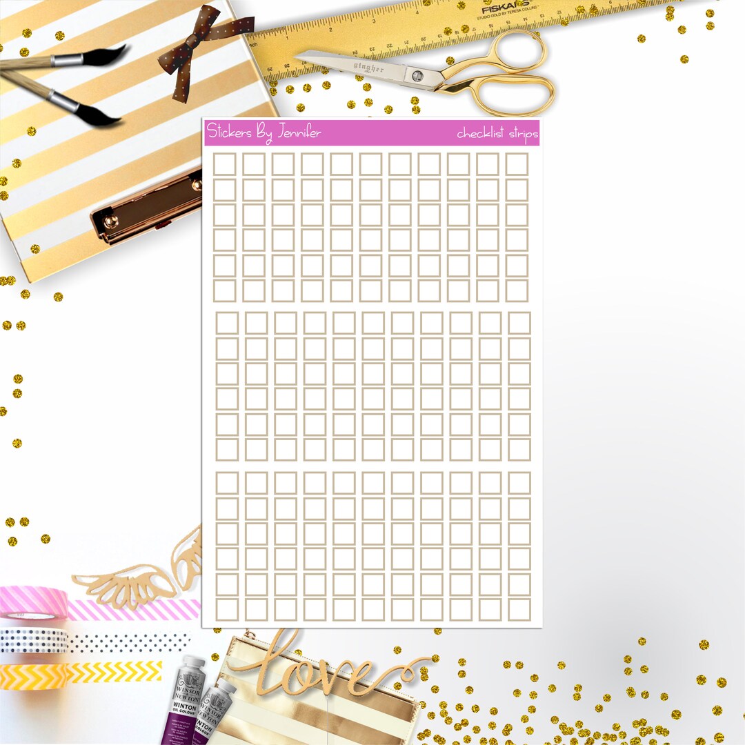 Checklist Strips P-88 Planner Stickers Bullet Journal - Etsy