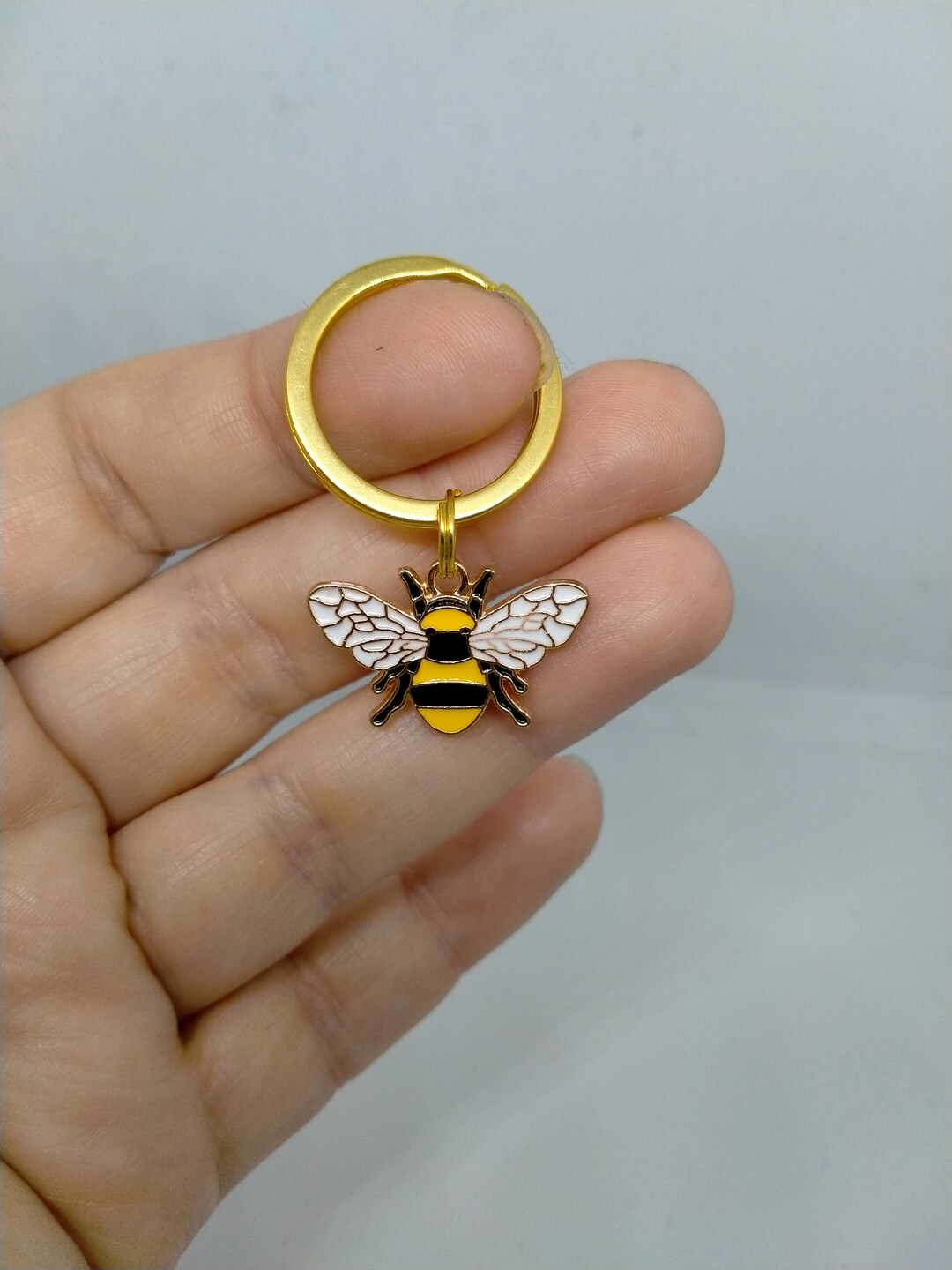 Bee Keyring, Keychain, Uk Seller, Insect Keyring, Keyworker Gift ...