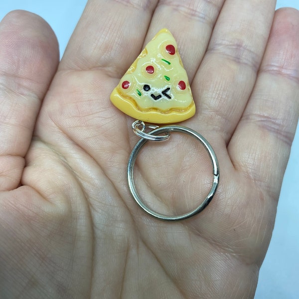 Pizza Keychain - Etsy