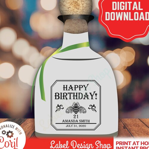 PRINTABLE Patron Label 375ML Custom Patron Label Tequila - Etsy