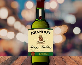 Whiskey Bottle Label - Etsy