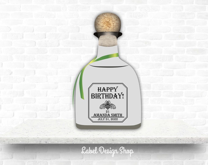 Patron Label, Custom Patron Label, Tequila Custom Label, Birthday ...
