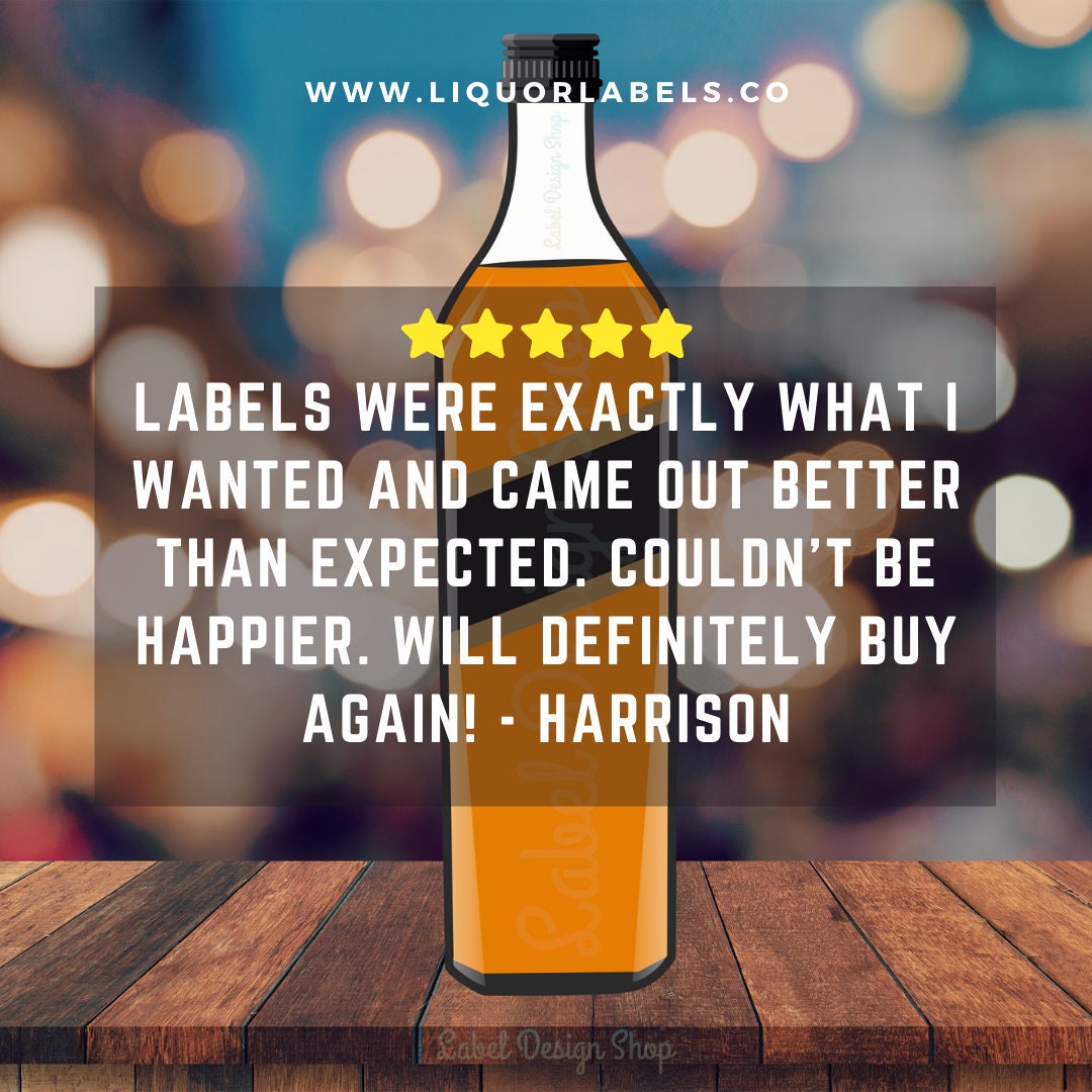 Johnnie Walker Label Black Label Custom Johnnie Walker | Etsy