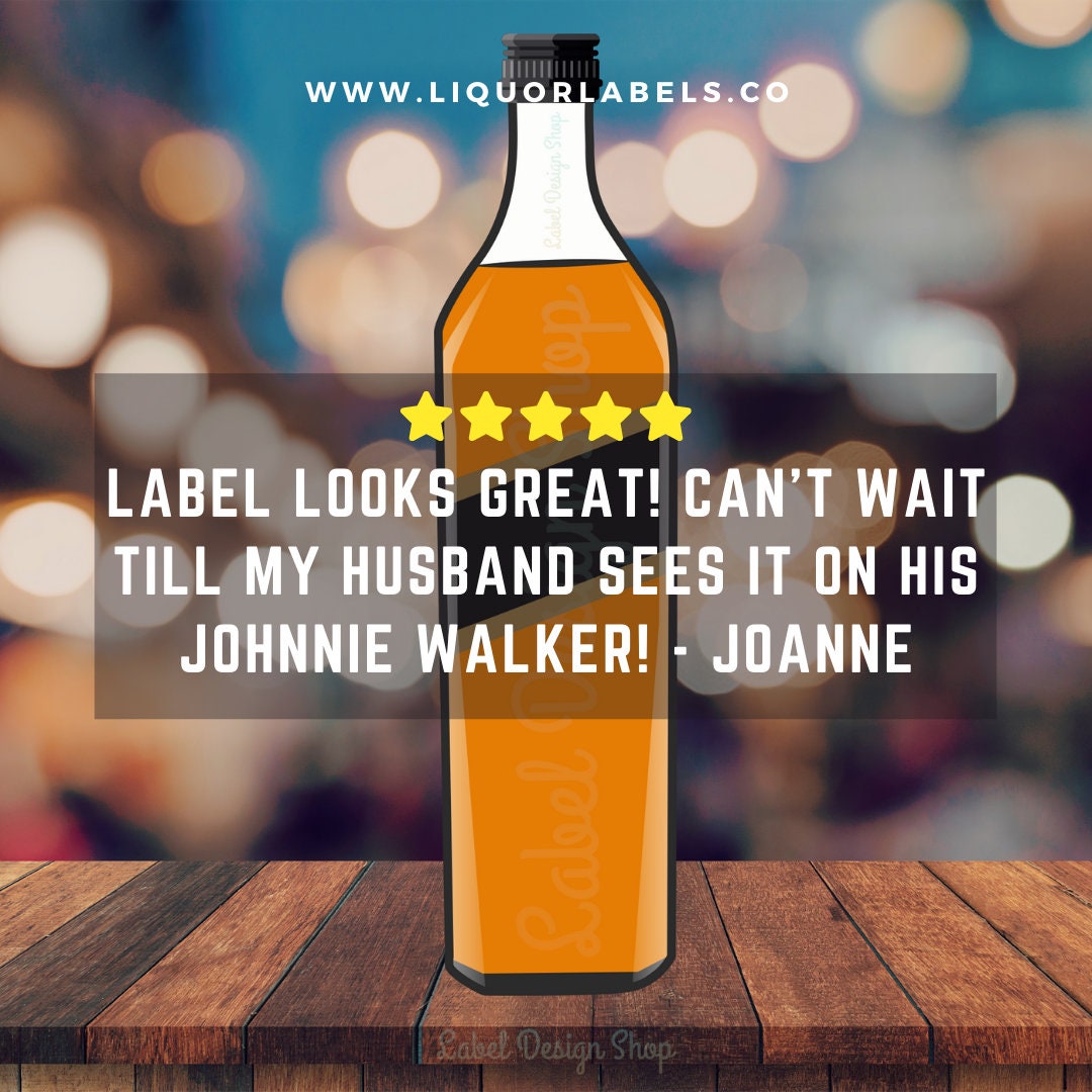 Johnnie Walker Label Black Label Custom Johnnie Walker | Etsy