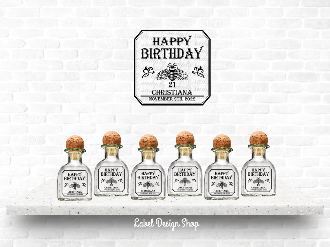 Mini Patron Label Mini Patron Tequila Custom Label Mini - Etsy