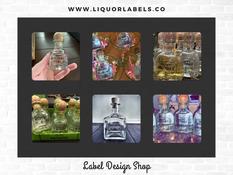 Mini Patron Label Mini Patron Tequila Custom Label Mini - Etsy