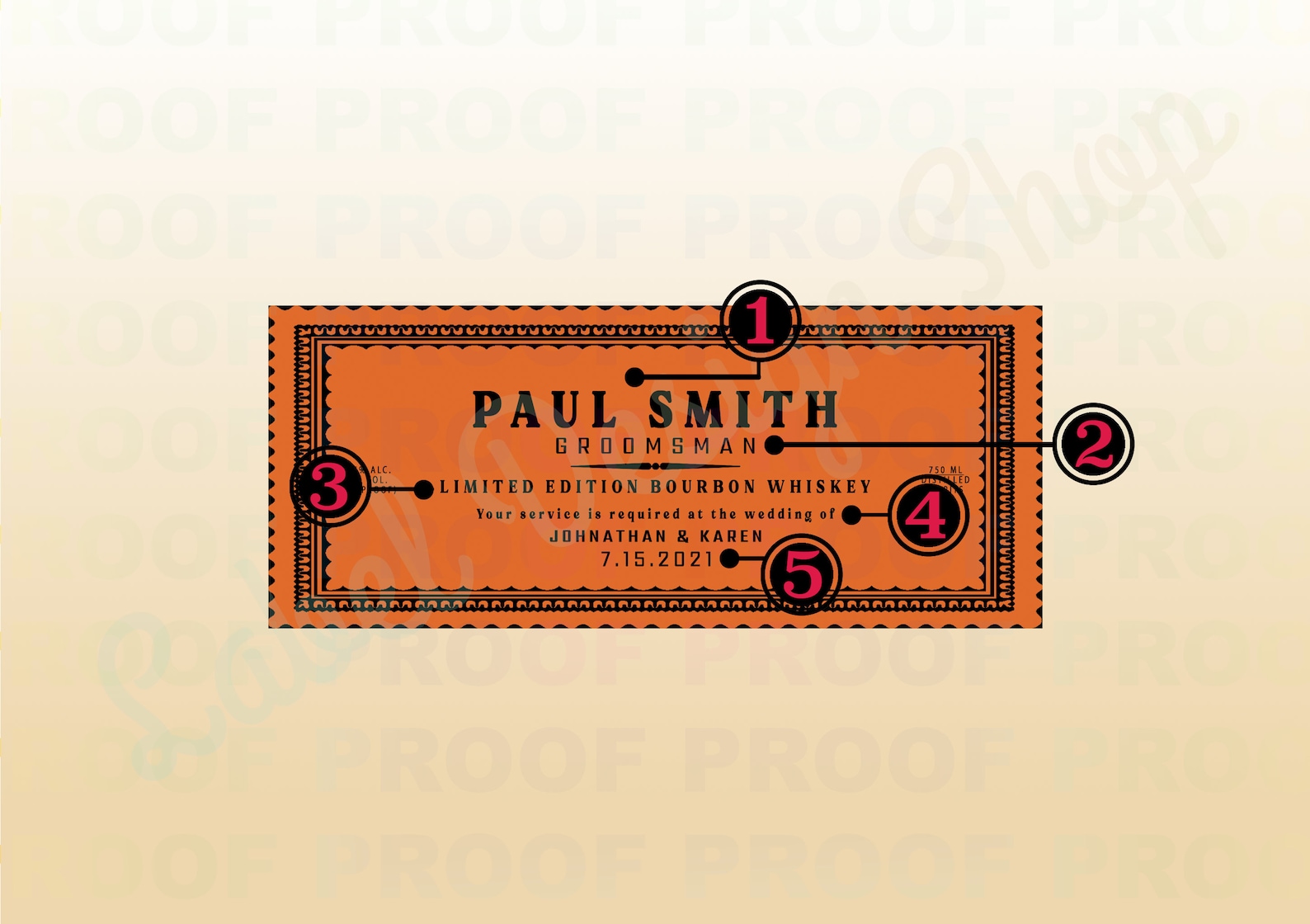 PRINTABLE 375ML Bulleit Bourbon Whiskey Label Bourbon Label | Etsy