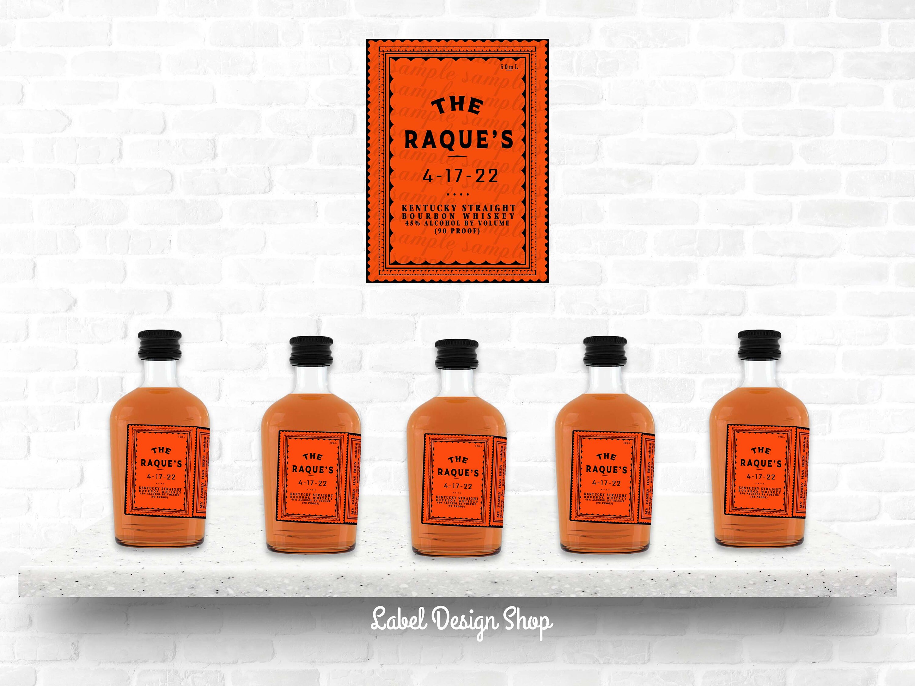 Mini Bulleit Label Mini Bulleit Bourbon Bourbon Custom - Etsy