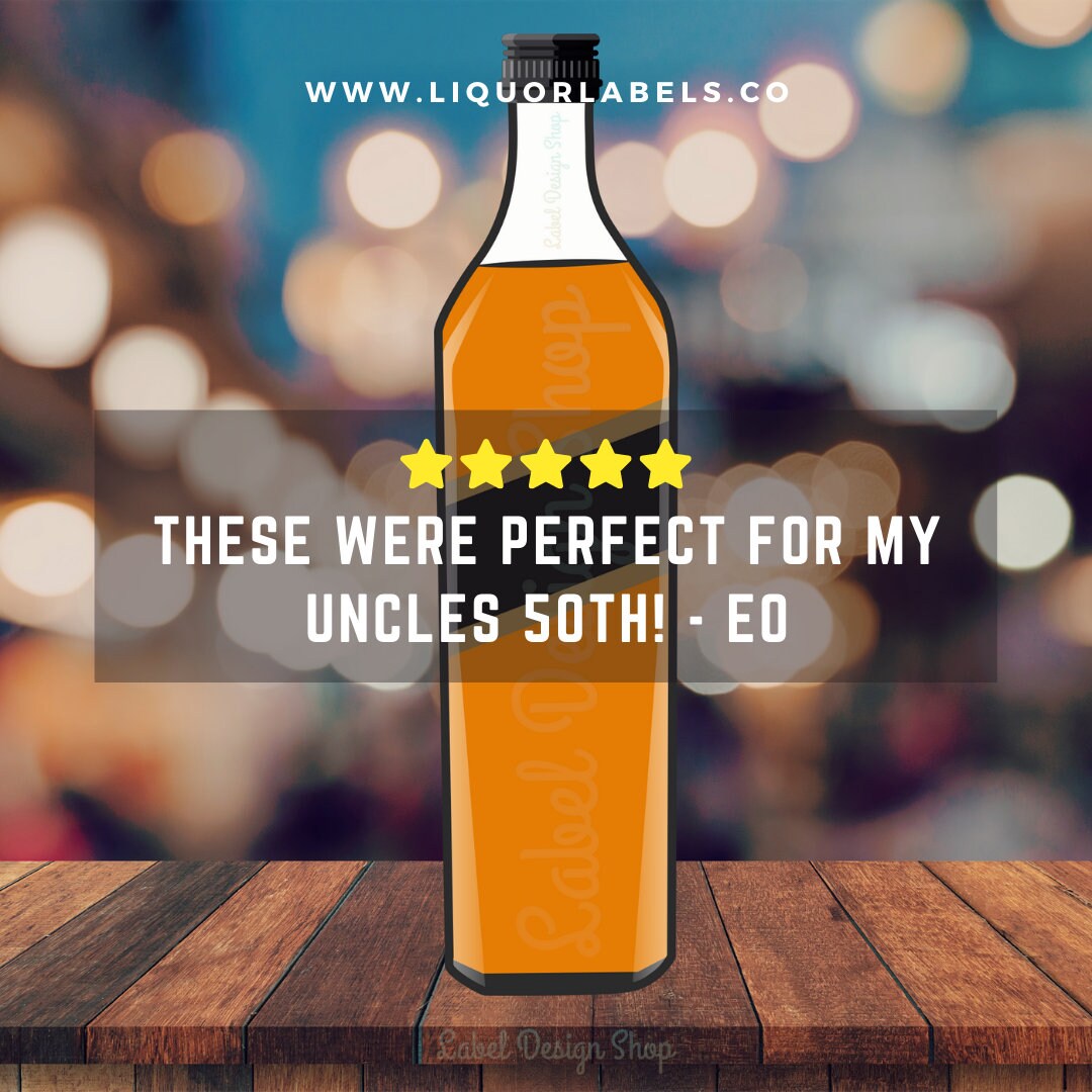 Johnnie Walker Label Black Label Custom Johnnie Walker | Etsy