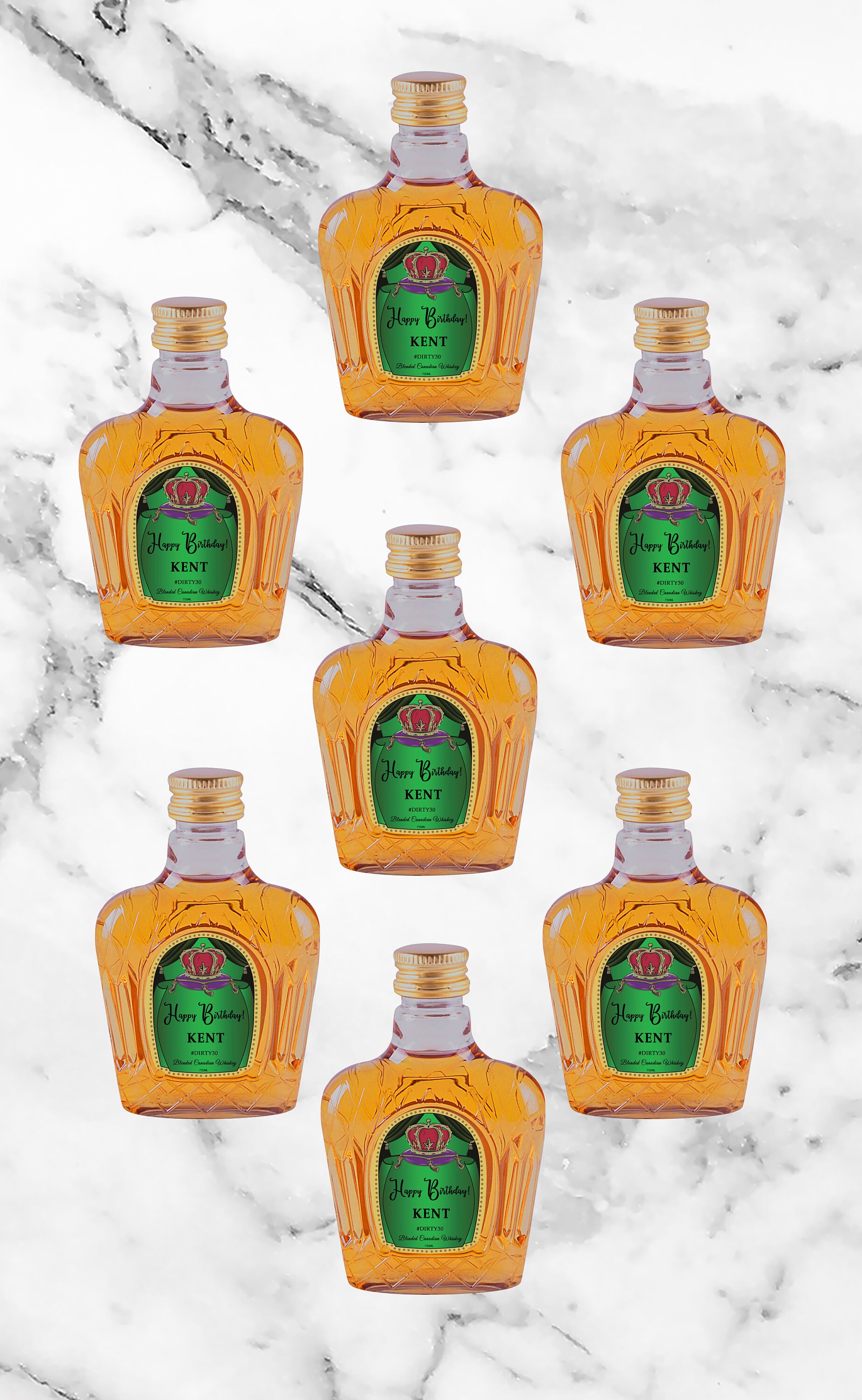 Mini Crown Royal Apple label Mini Crown Label Whiskey Custom | Etsy