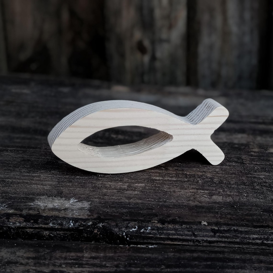 Wooden Christian Fish Jesus Fish Statue Christmas Gift Catholic Baptist ...