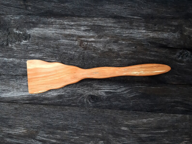 Wooden Cooking Spatula BIG Small Hand Carved Spoon of Alder Wood ...