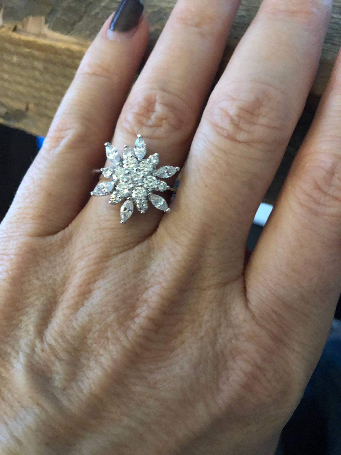 Winter Snowflake Ring - Etsy