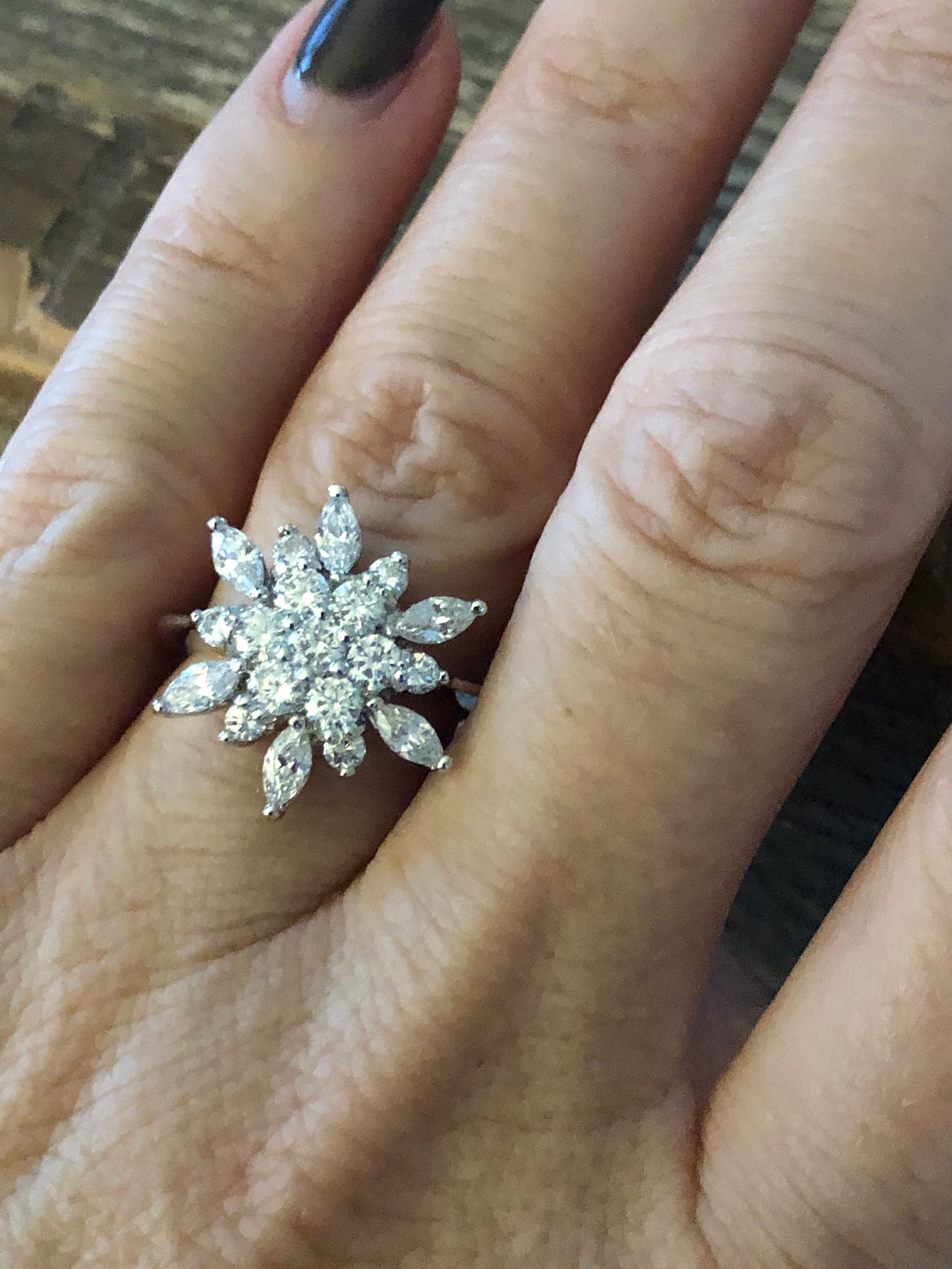 Winter Snowflake Ring - Etsy