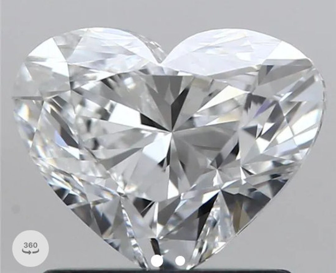 GIA Certified Earth Mined Natural 1.00CT Heart F VS1 Diamond Loose ...