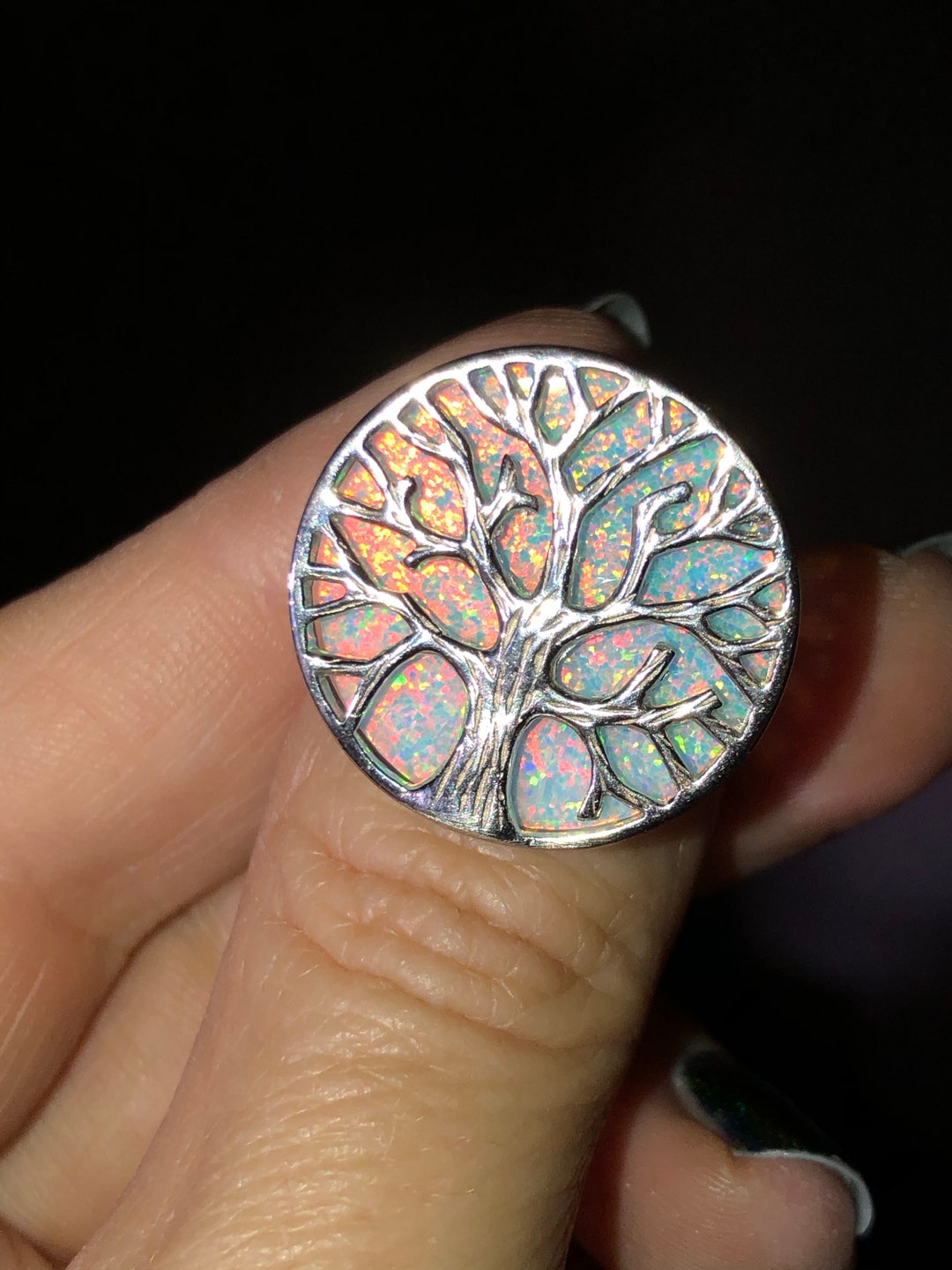 Celtic White Opal Tree of Life Ring Size 6 - Etsy