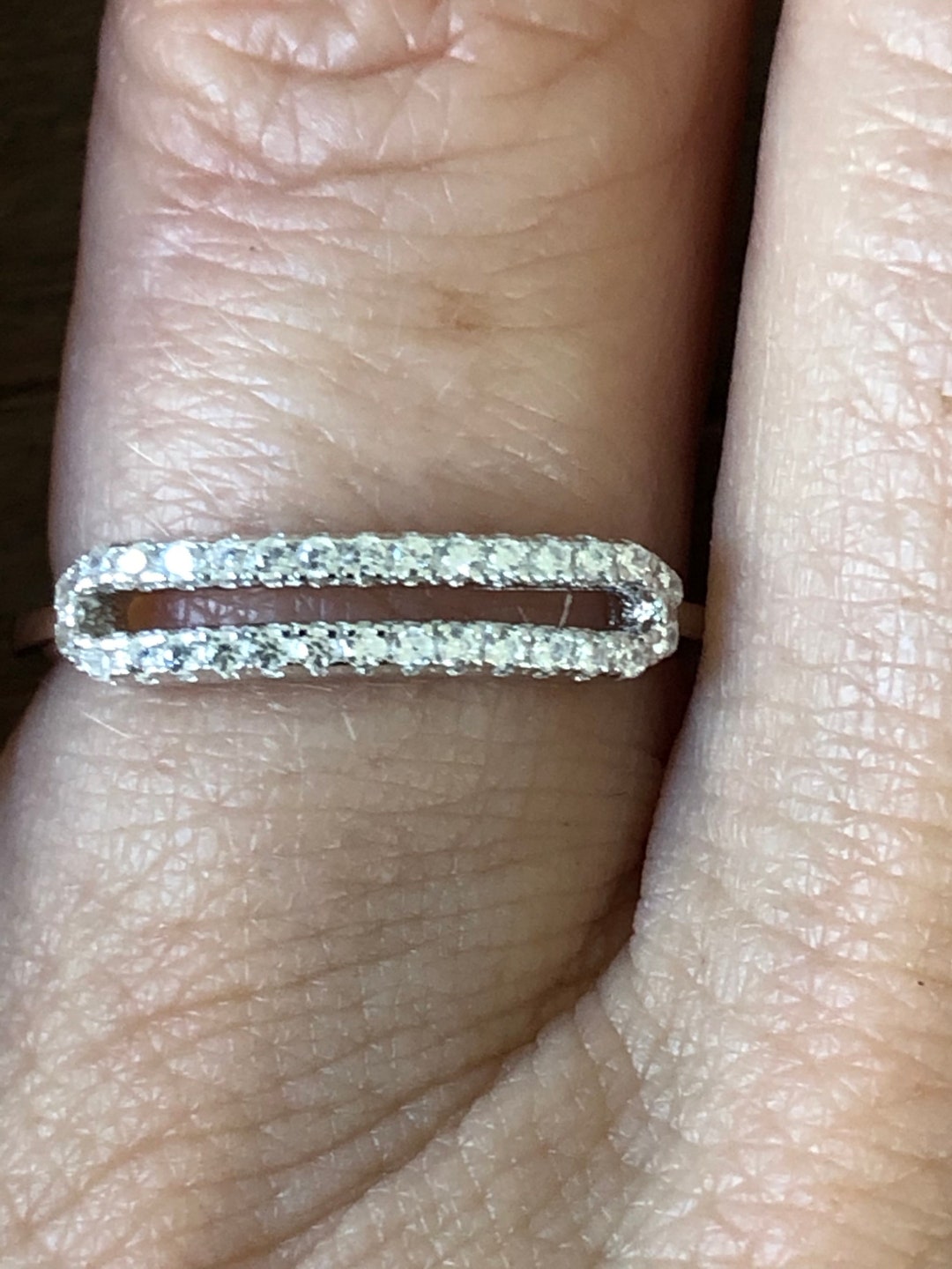 Sterling Silver Double Love Wedding Band - Etsy