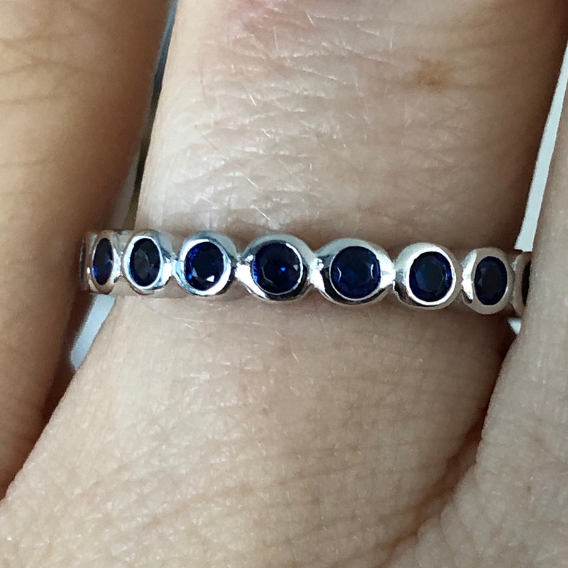 Bezel Set Sapphires - Etsy