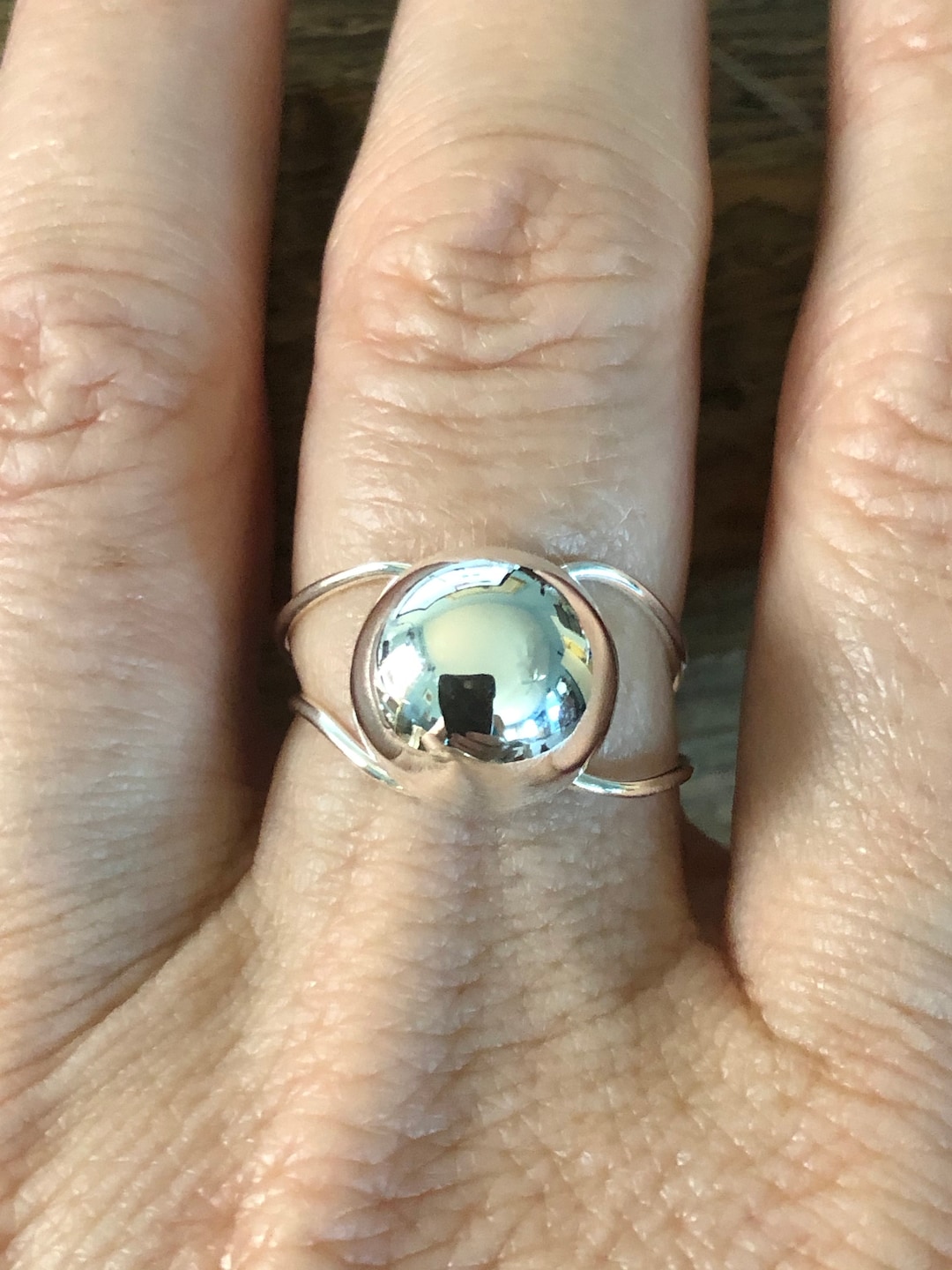 A Contemporary Sterling Silver Ball Ring - Etsy