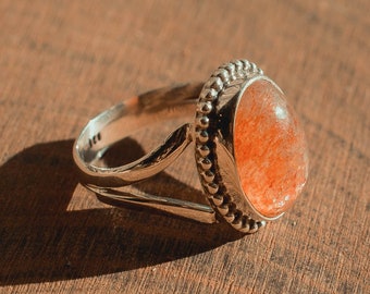 Sunstone ring | Etsy