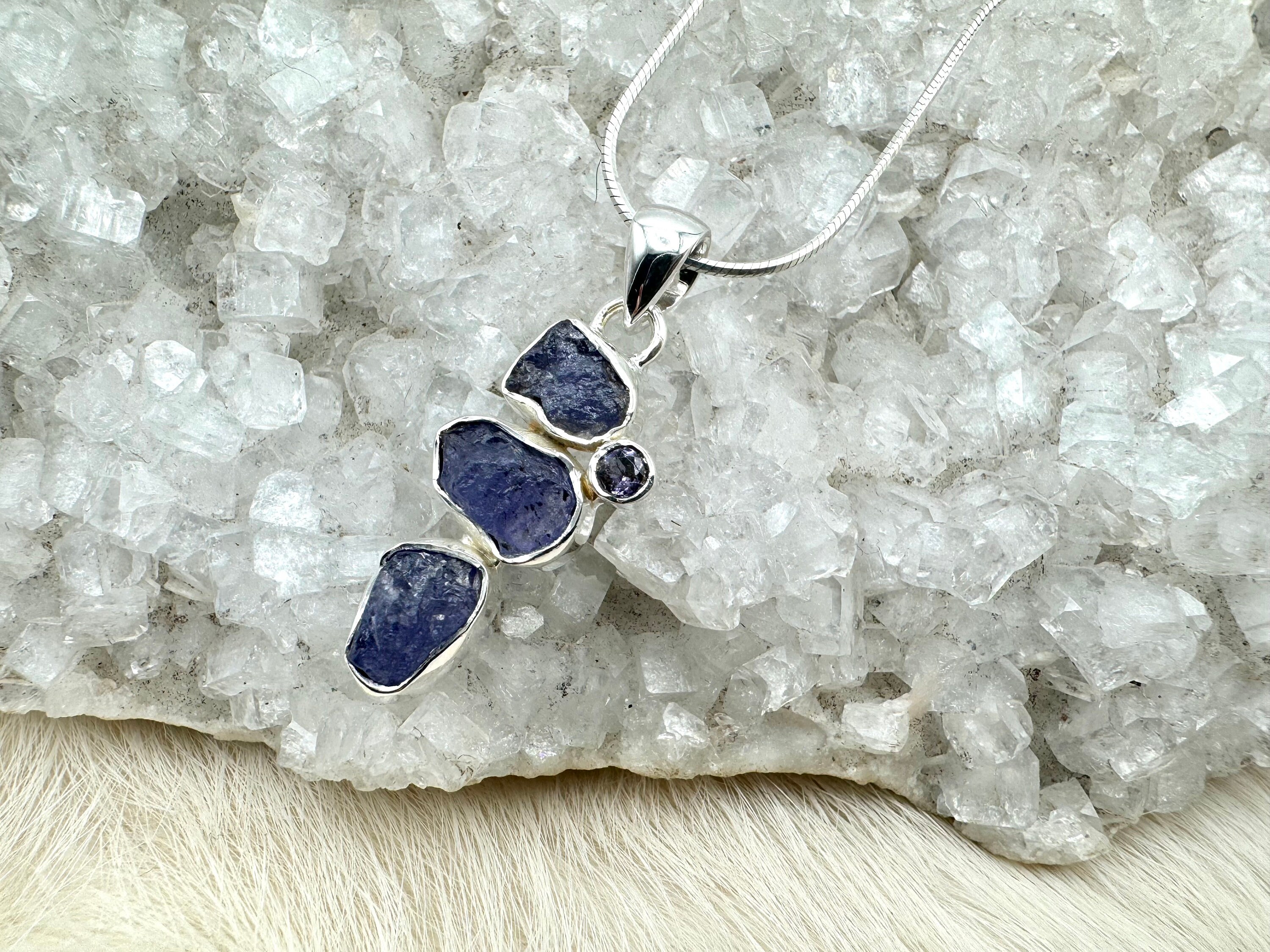 Sterling Silver Tanzanite Pendant Etsy
