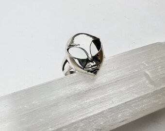 Sterling Silver Alien Guest Ring, Space Jewelry, Extraterrestrial Ring ...