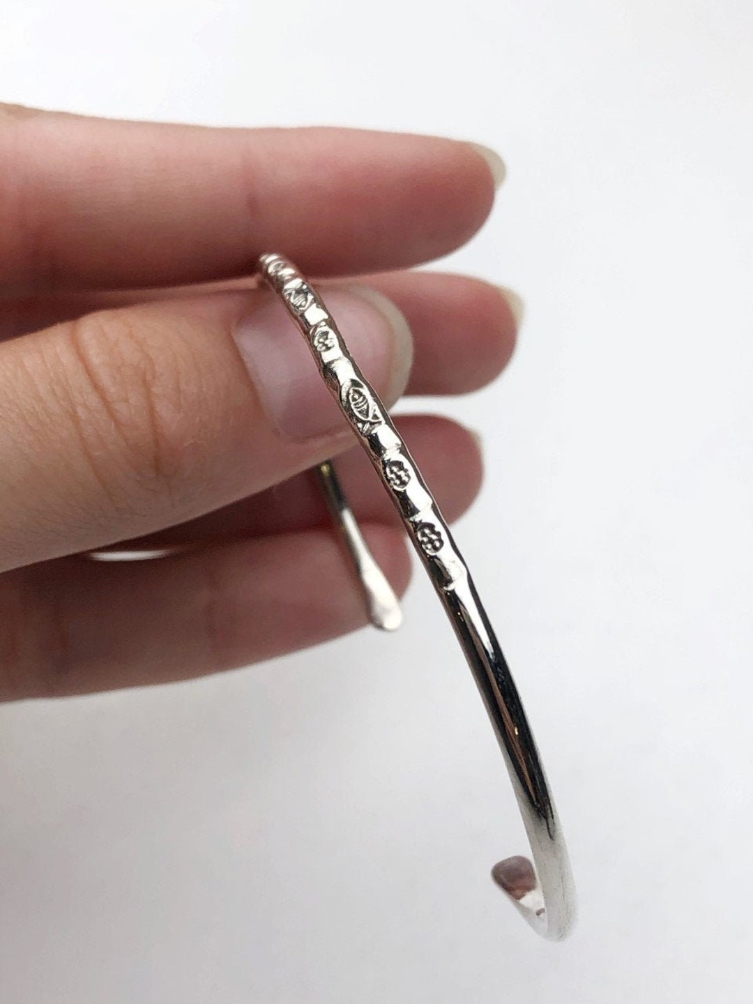 Sterling Silver Fish Cuff//bracelet - Etsy