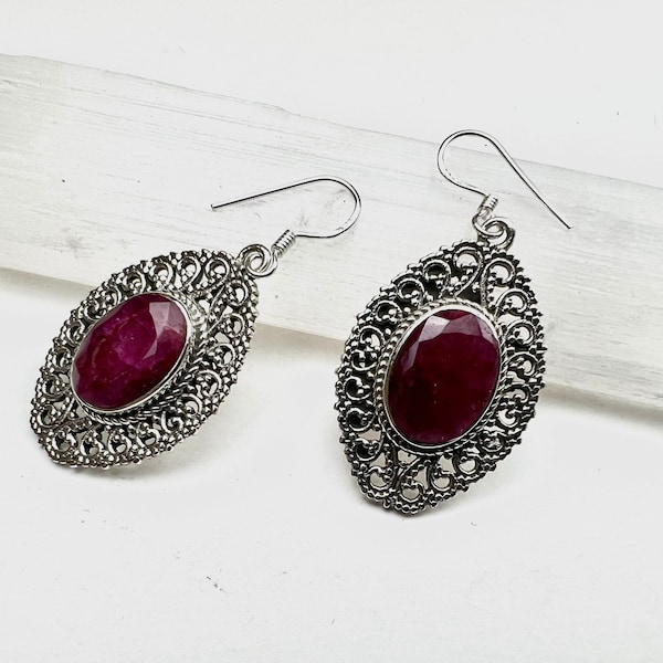 Ruby Earrings - Etsy