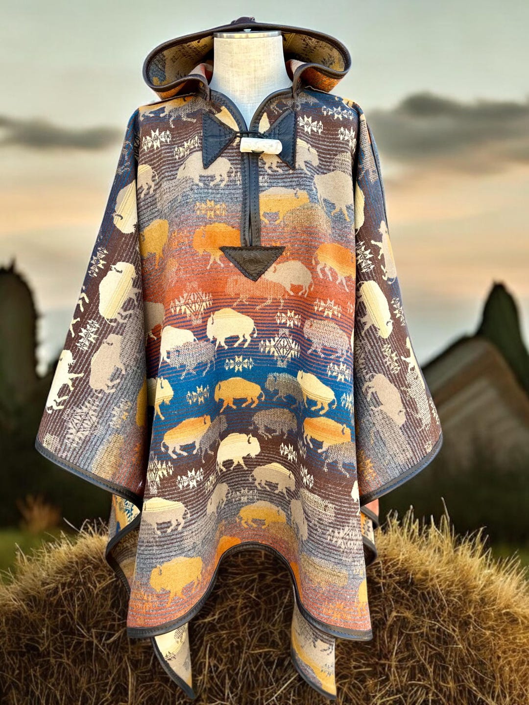 Riding Poncho in Land of the Buffalo - Etsy