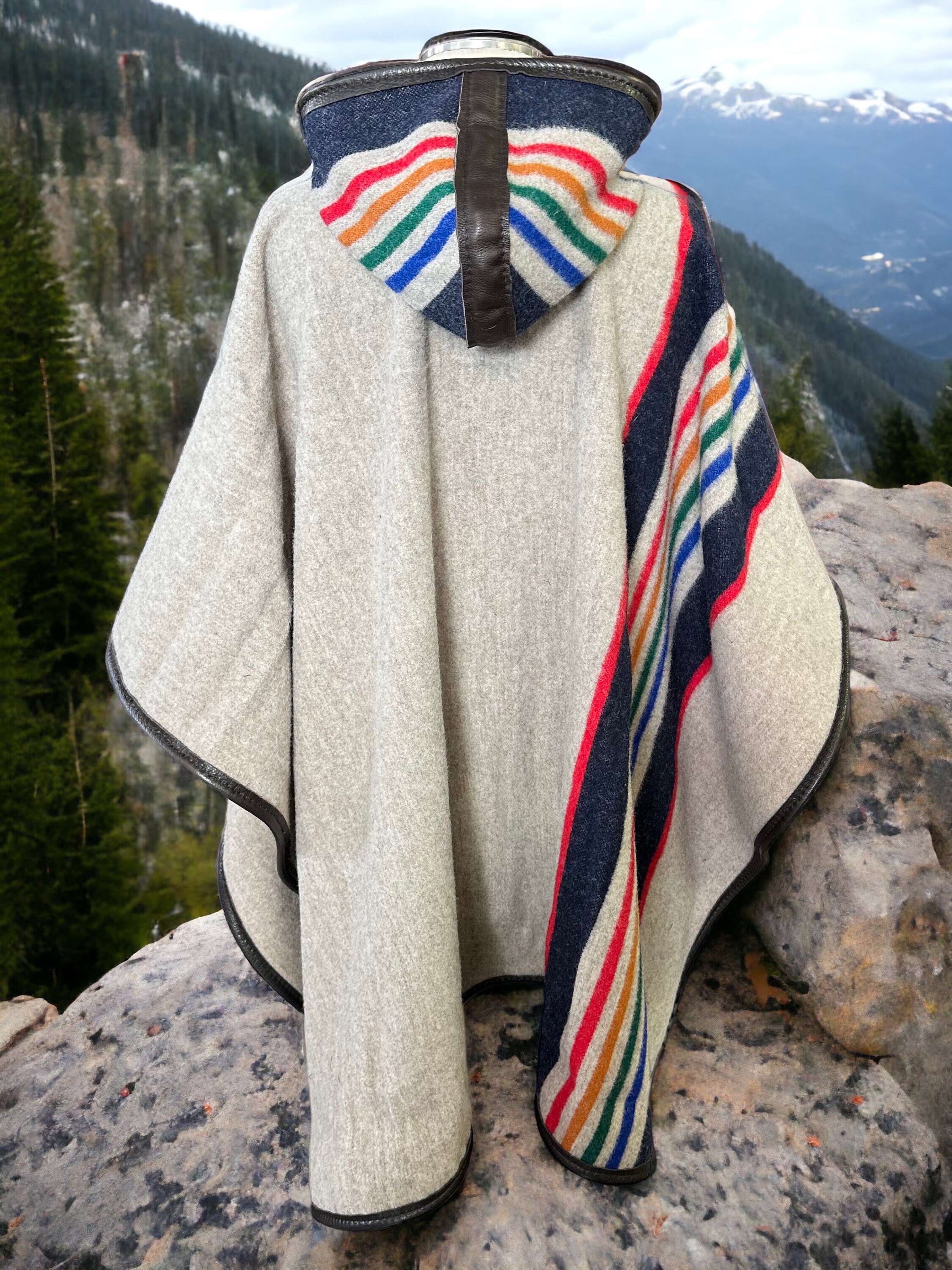 Yellowstone Western Reversible Wool Camp Poncho – Handmade in Wyoming ...