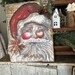 Vintage Grunge Santa Plaque - Etsy