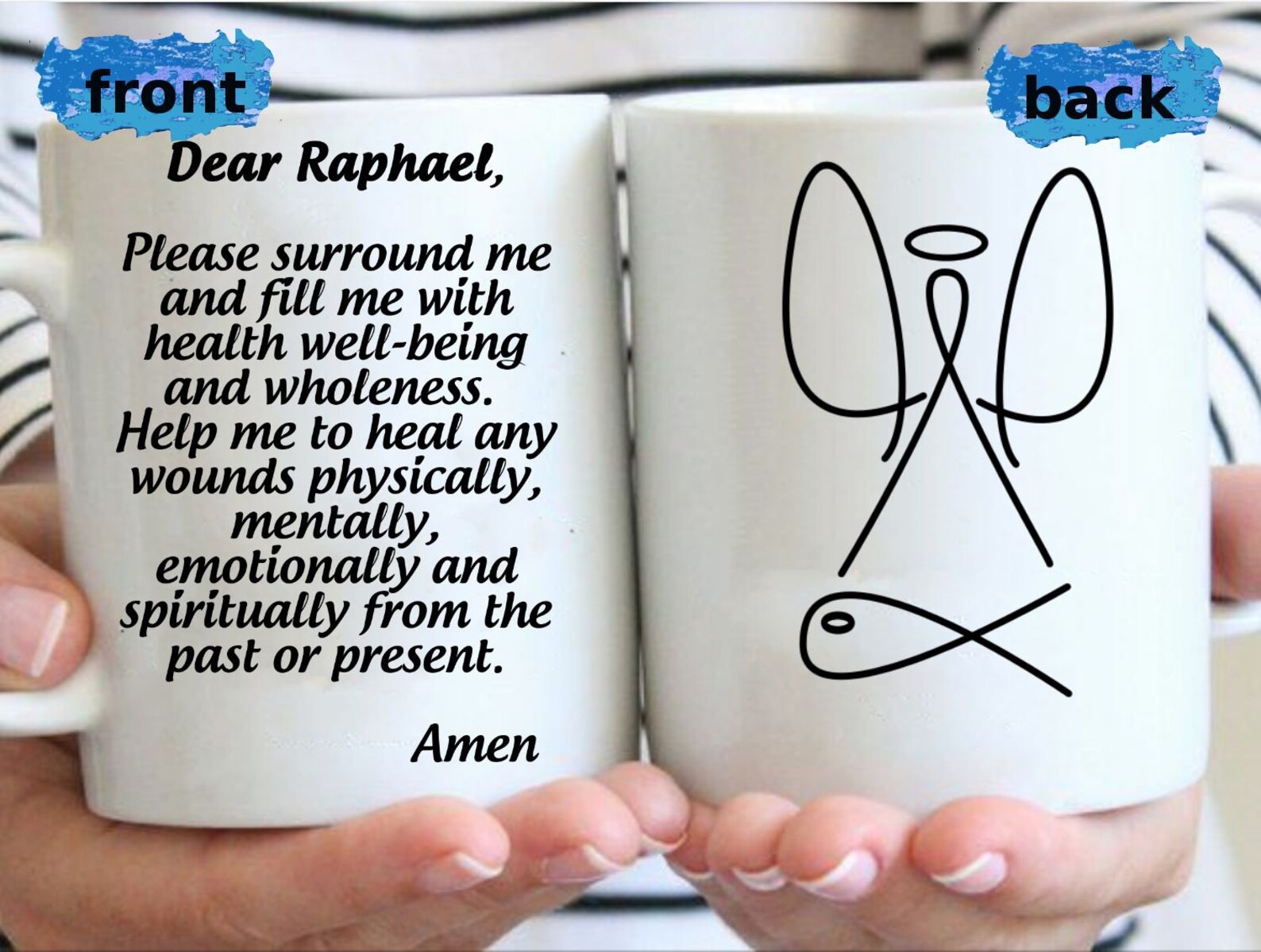 Archangel Raphael Prayer Mug, St Raphael Archangel Catholic Religious ...