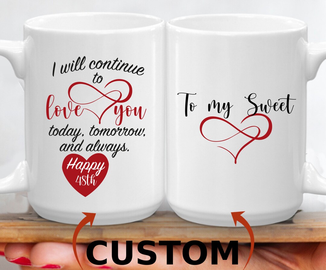 48th Wedding Anniversary Gift for Husband, 47th Birthday Mug for Women ...