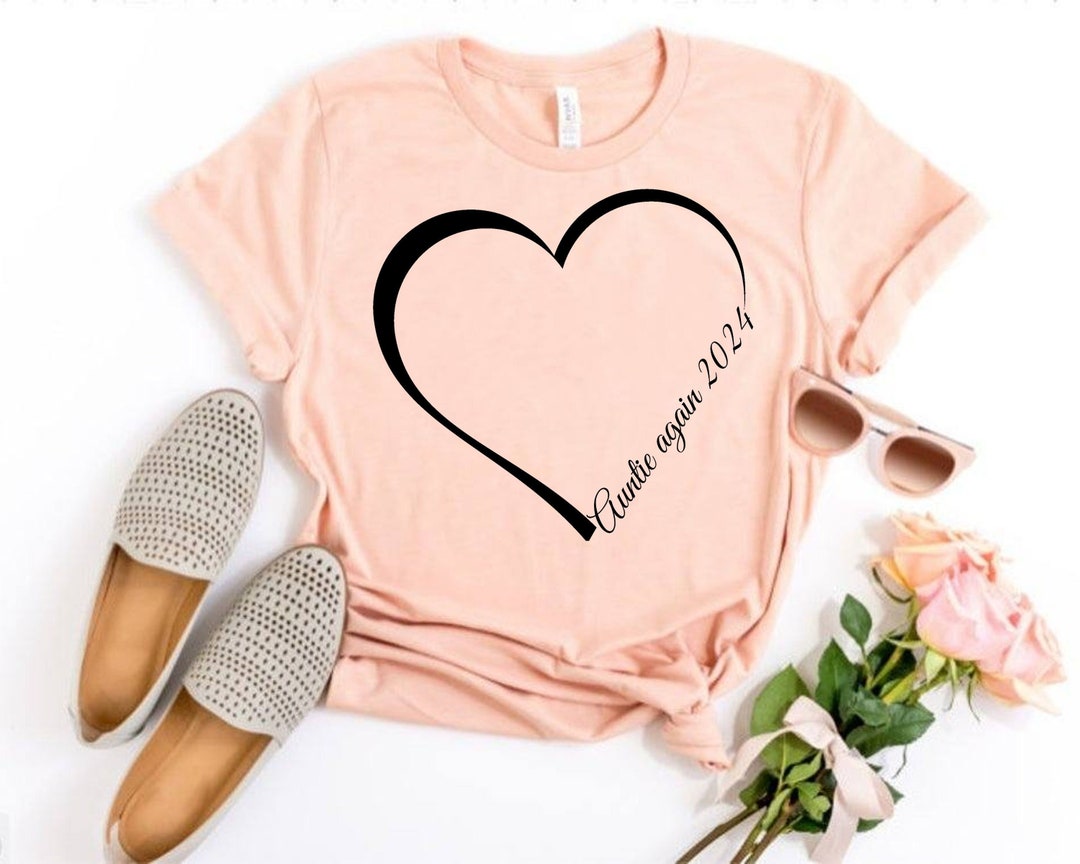 Auntie Again 2024 Announcement New Aunt Shirt Aunt Second Pregnancy ...