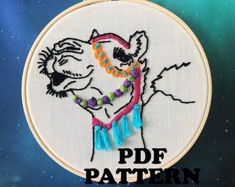 Camel Embroidery Design2 Contour Stitch Embroidery Pattern, Line Art - Etsy