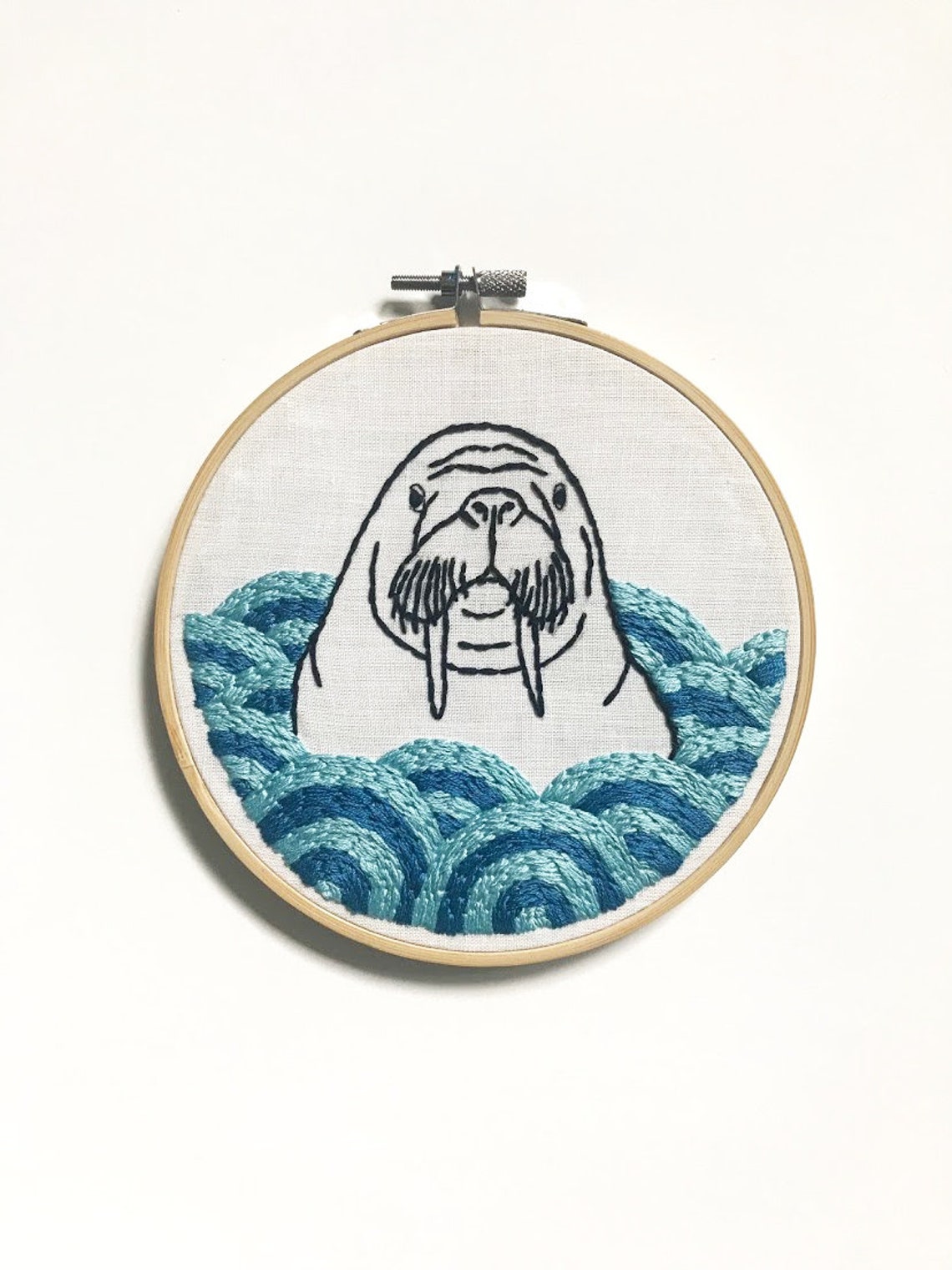 Wally Walrus Embroidery Pattern PDF Digital Download Hoop Art | Etsy