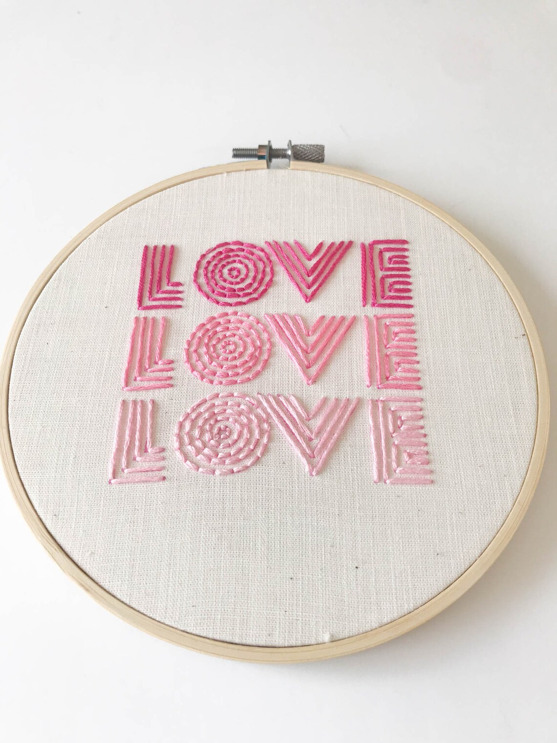 Retro Love Embroidery Pattern PDF Digital Download Hoop Art - Etsy