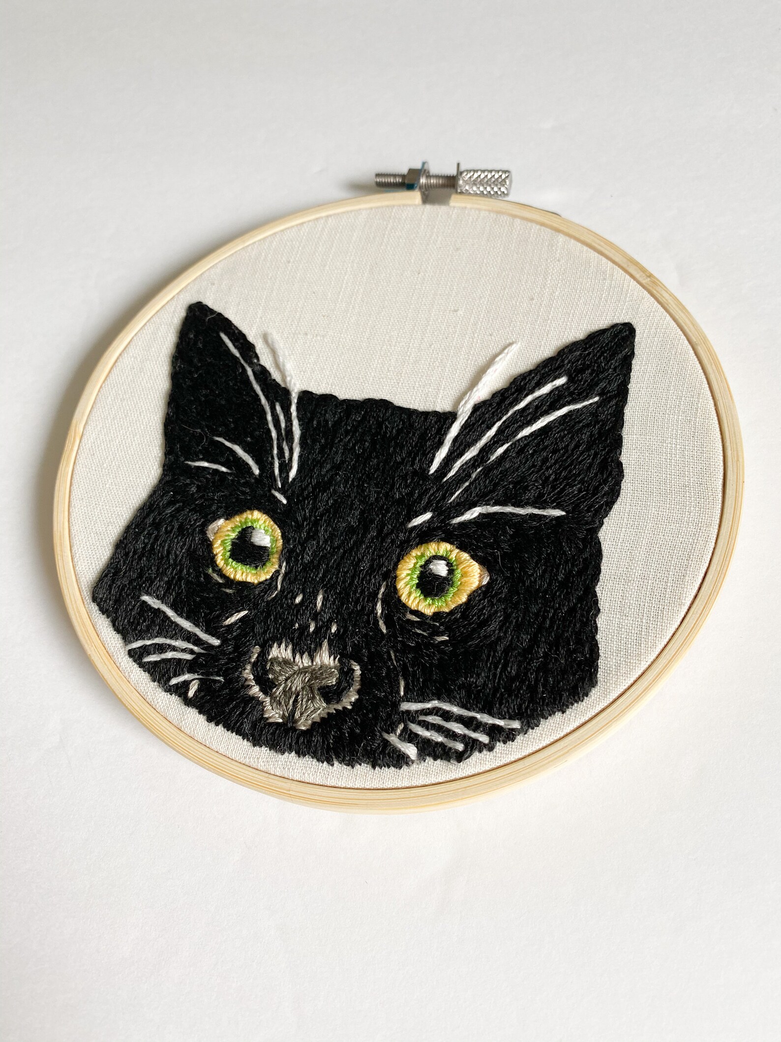 Black Cat Embroidery Pattern PDF Digital Download Hoop Art - Etsy