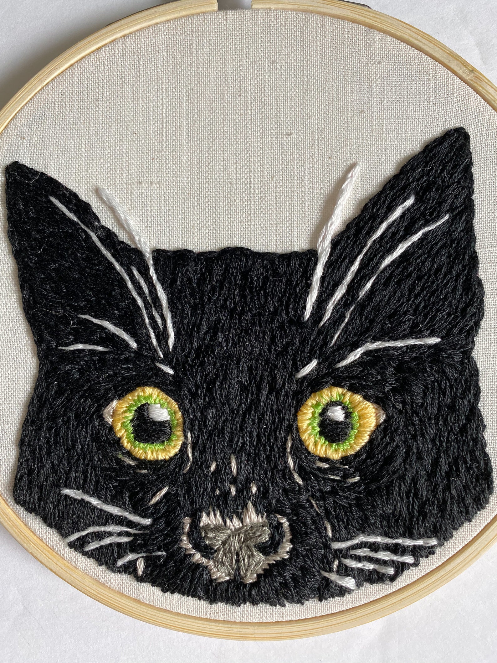 Black Cat Embroidery Pattern PDF Digital Download Hoop Art - Etsy