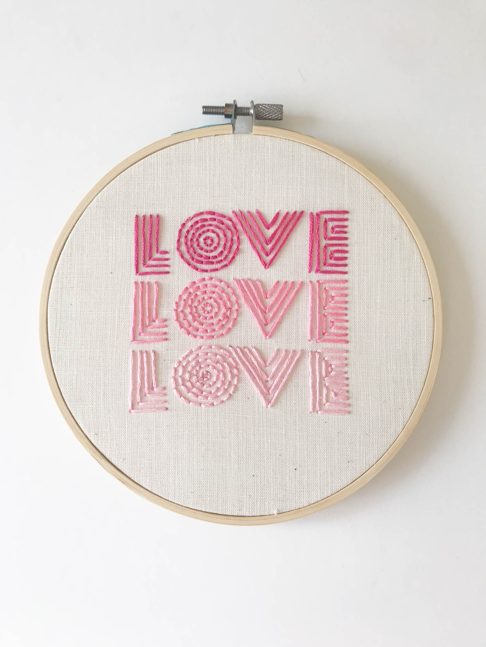 Retro Love Embroidery Pattern PDF Digital Download Hoop Art - Etsy