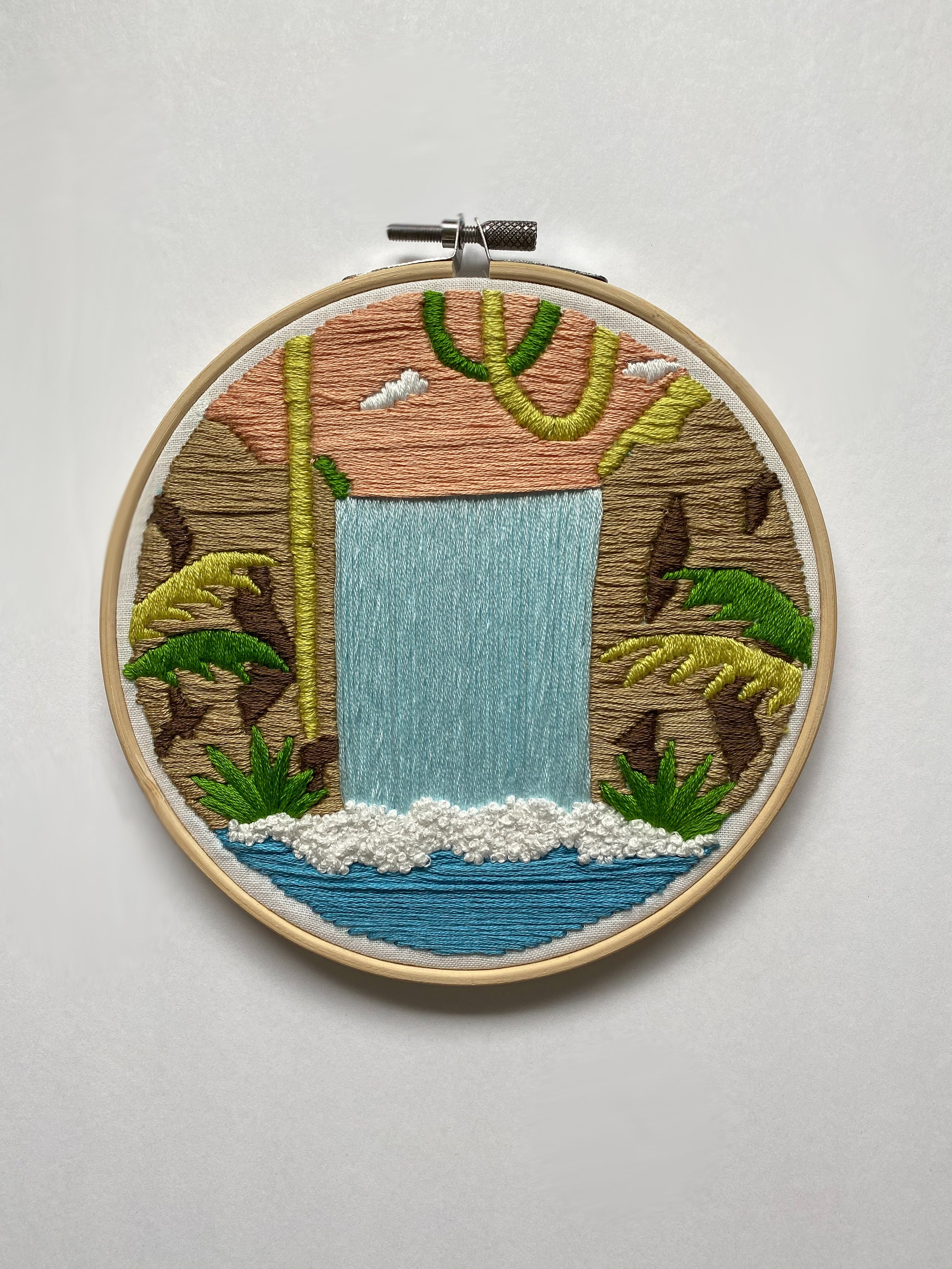 Jungle Waterfall Embroidery Pattern PDF Digital Download Hoop | Etsy