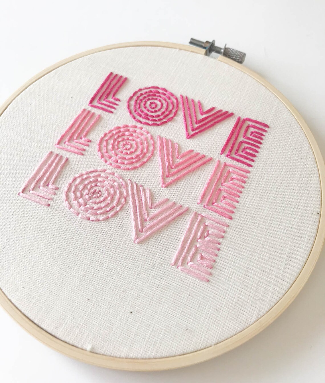 Retro Love Embroidery Pattern PDF Digital Download Hoop Art - Etsy