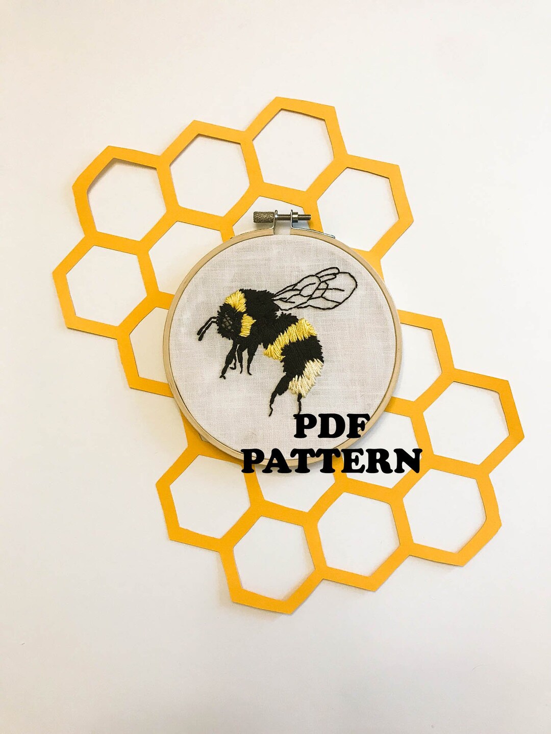 Buddy the Bee Embroidery Pattern PDF Digital Download Hoop - Etsy