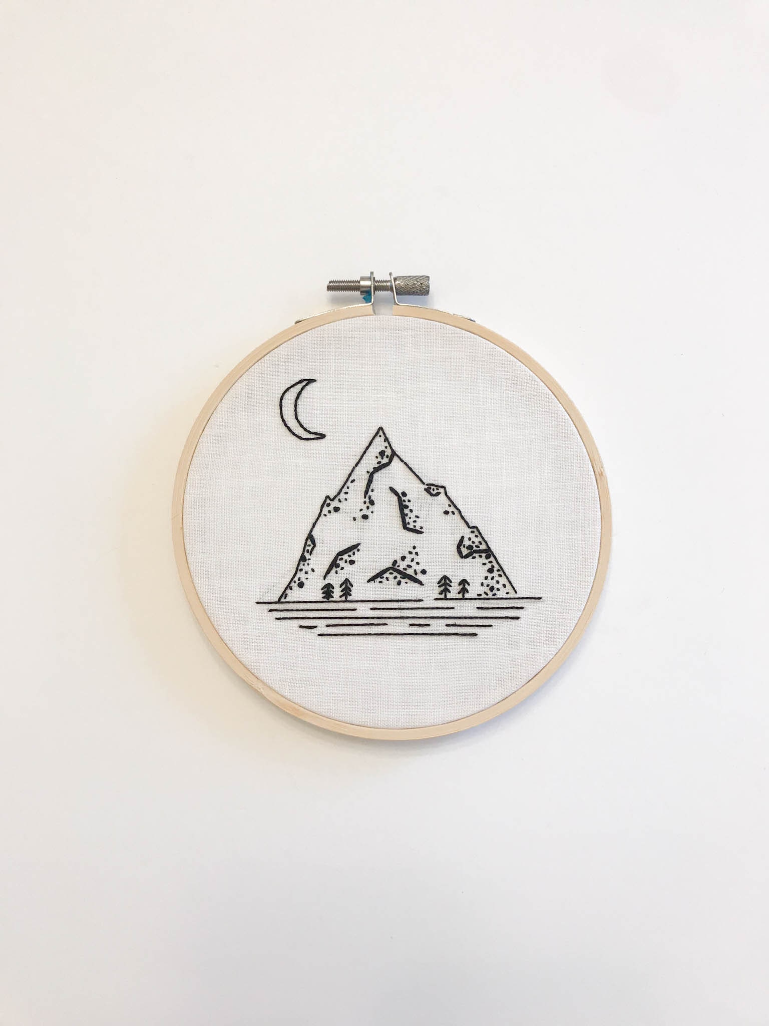 Simple Mountain Embroidery Pattern PDF Digital Download Hoop - Etsy