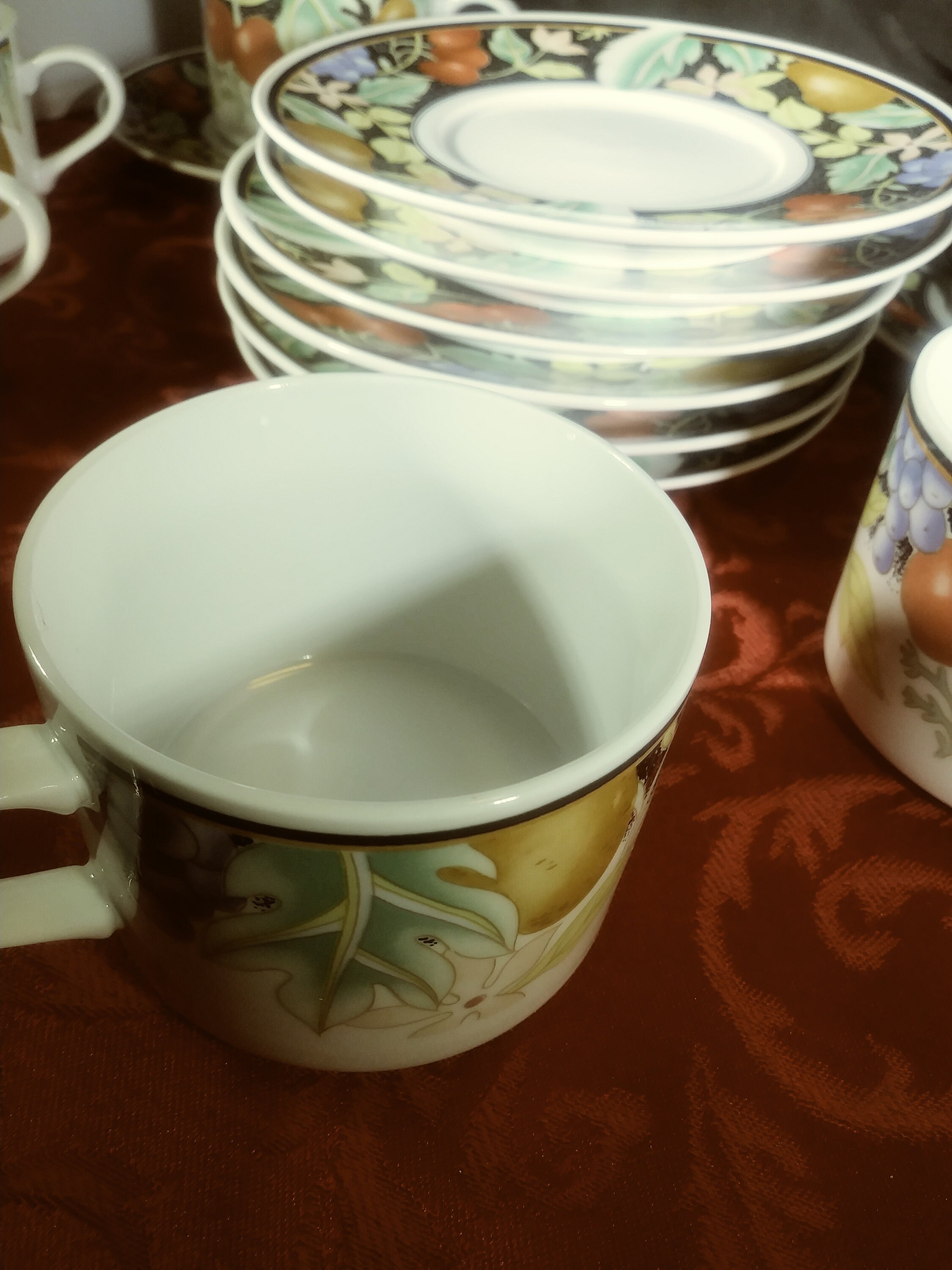 Vintage Lynns Stoneware Floral/fruit Pattern Service for 8 | Etsy