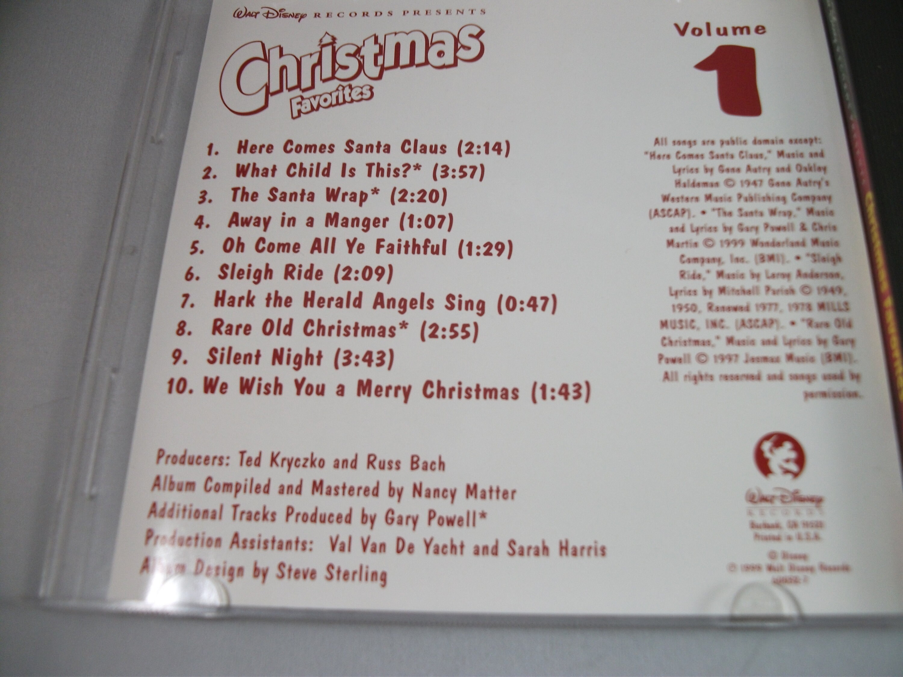 Walt Disney Records Presents Christmas Favorites Volume 1 and 2 - Etsy
