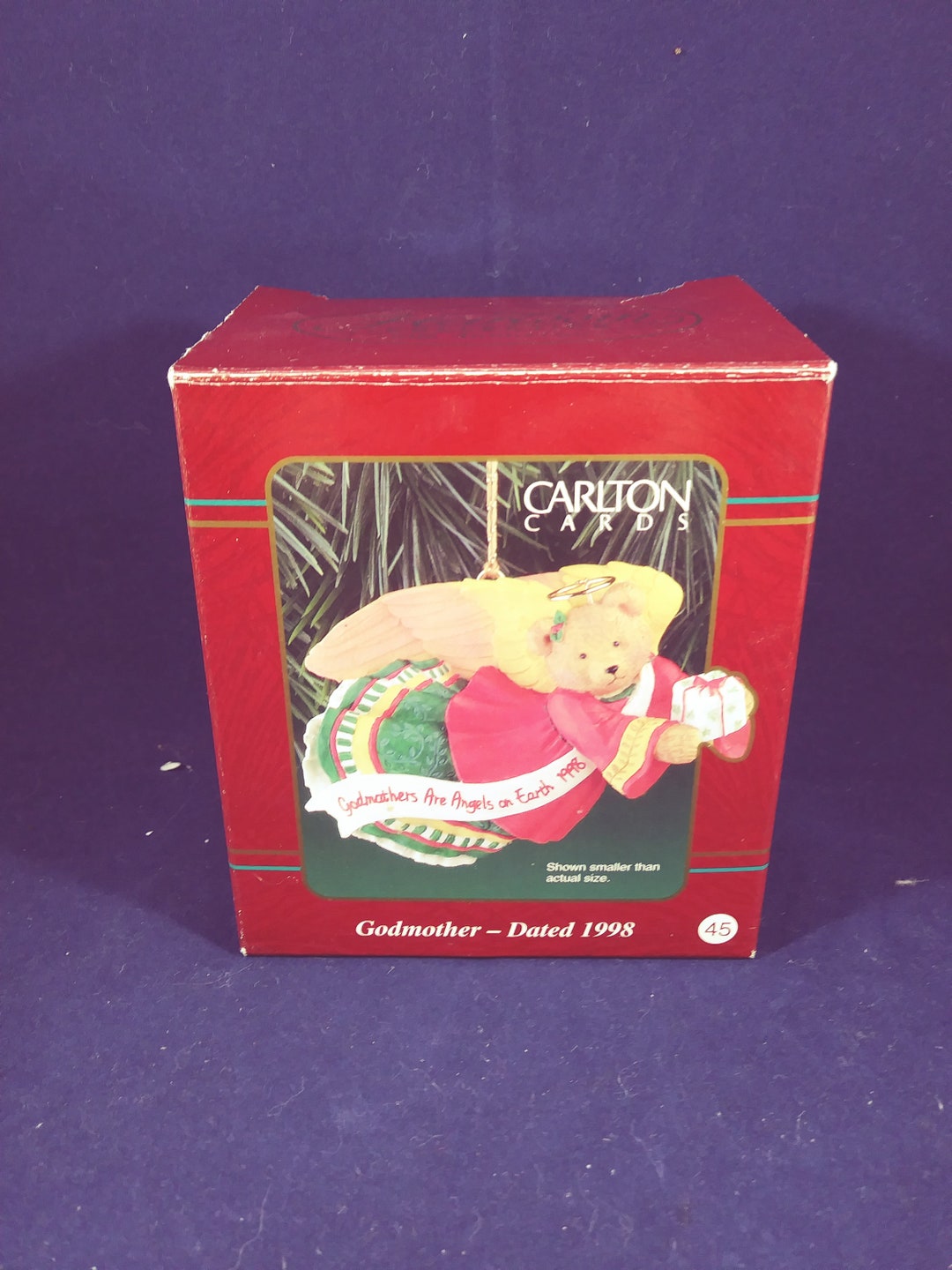 1998 Carlton Cards Heirloom Collections 10th Anniversary "godmother ...