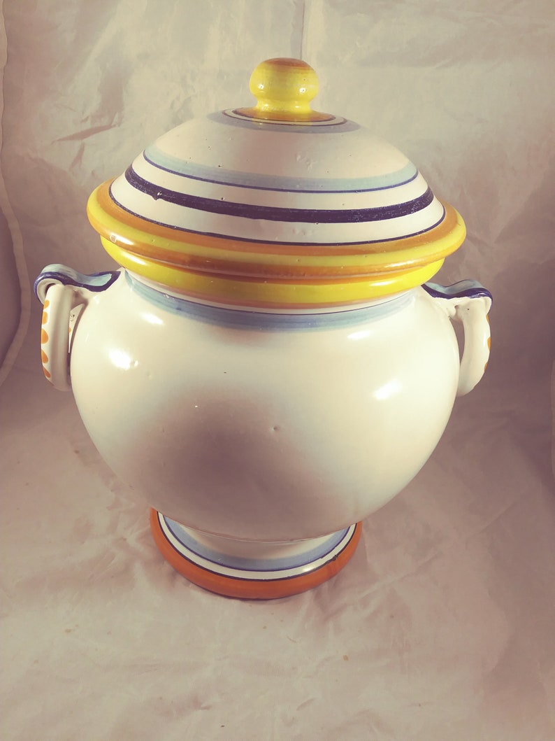 Vintage Biscotti Pottery Jar, Ceramic Biscuit Jar - Etsy