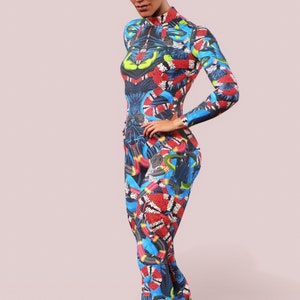 Snakes Workout Clothing Gym Bodysuit Reptile Catsuit Unitard Ladies ...